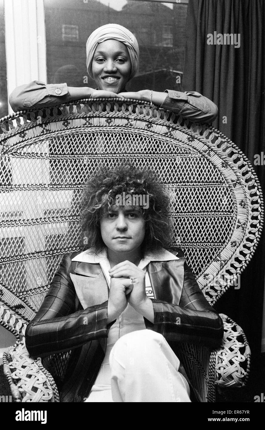Marc Bolan with girlfriend Gloria Jones and their baby son, Rolan Bolan ...