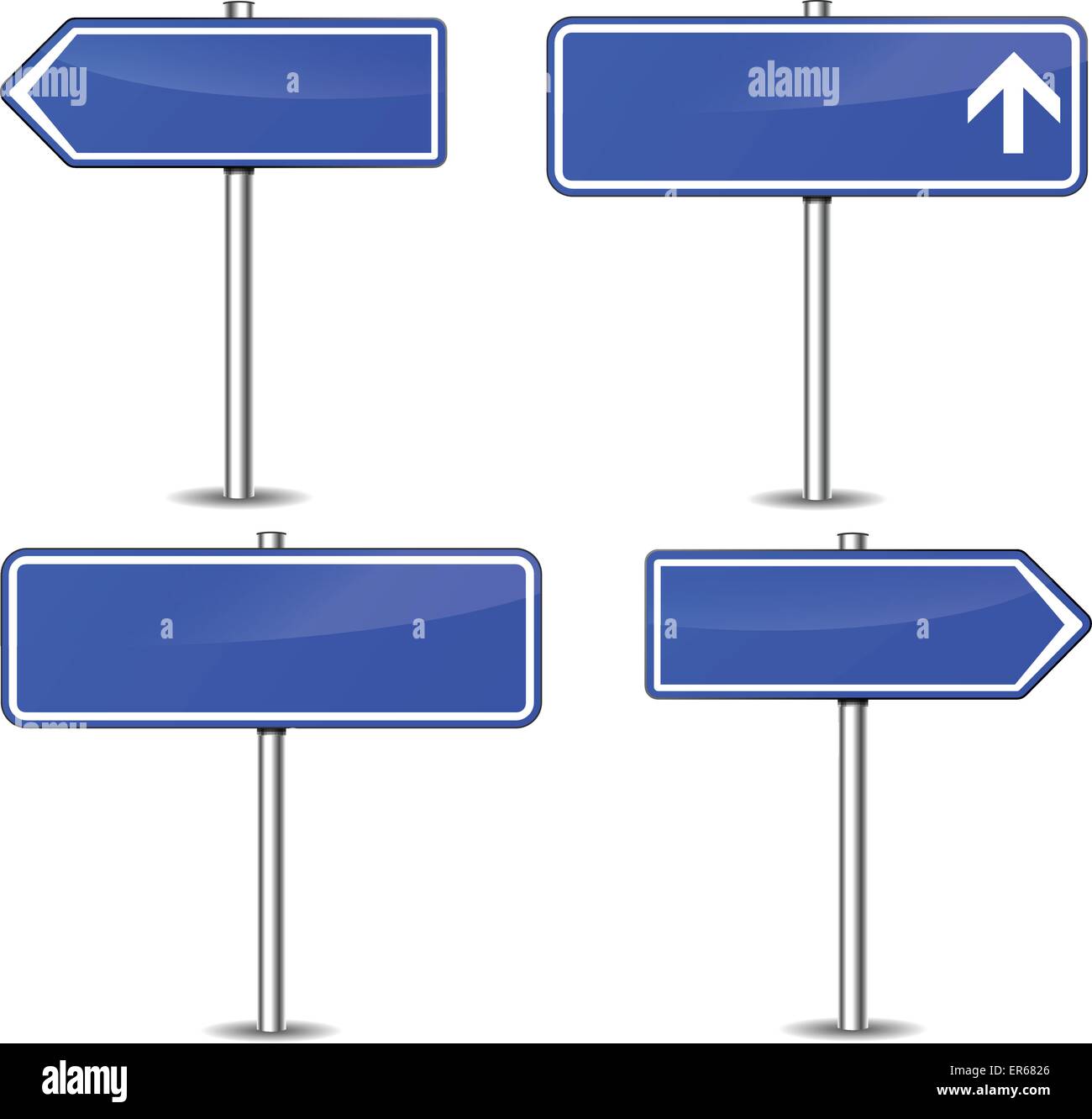 Blue traffic sign white arrow hi-res stock photography and images - Alamy