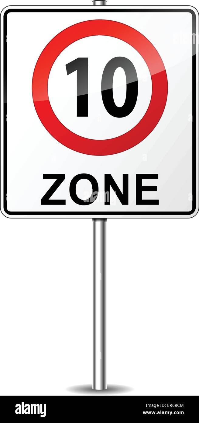 Vector illustration of speed limit zone sign concept Stock Vector Image ...