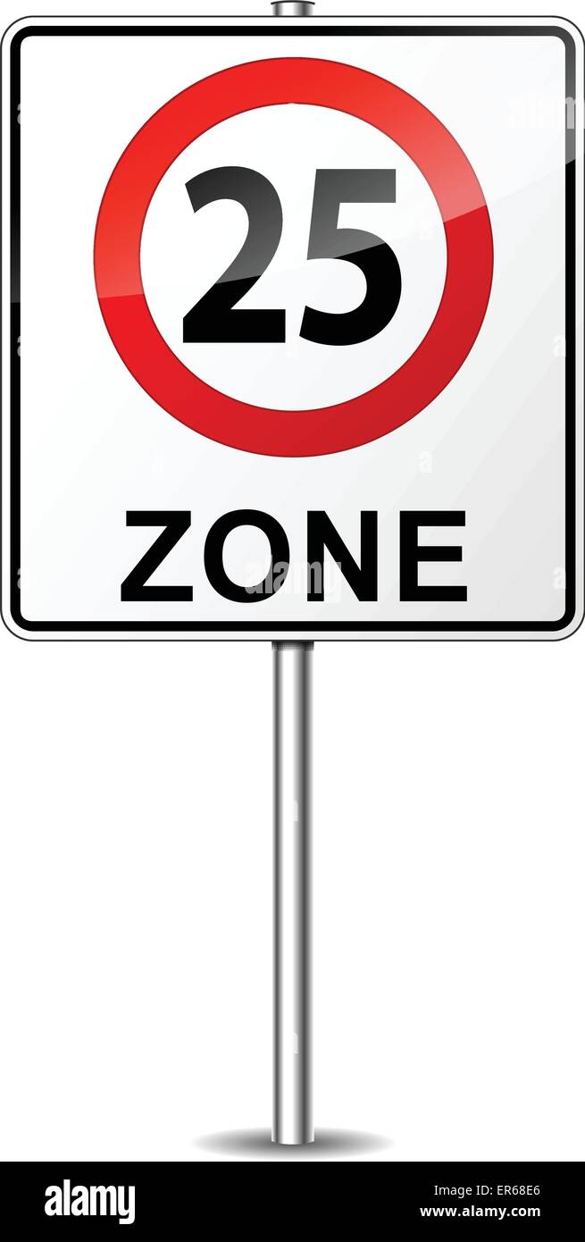 Vector illustration of speed limit zone sign concept Stock Vector Image ...