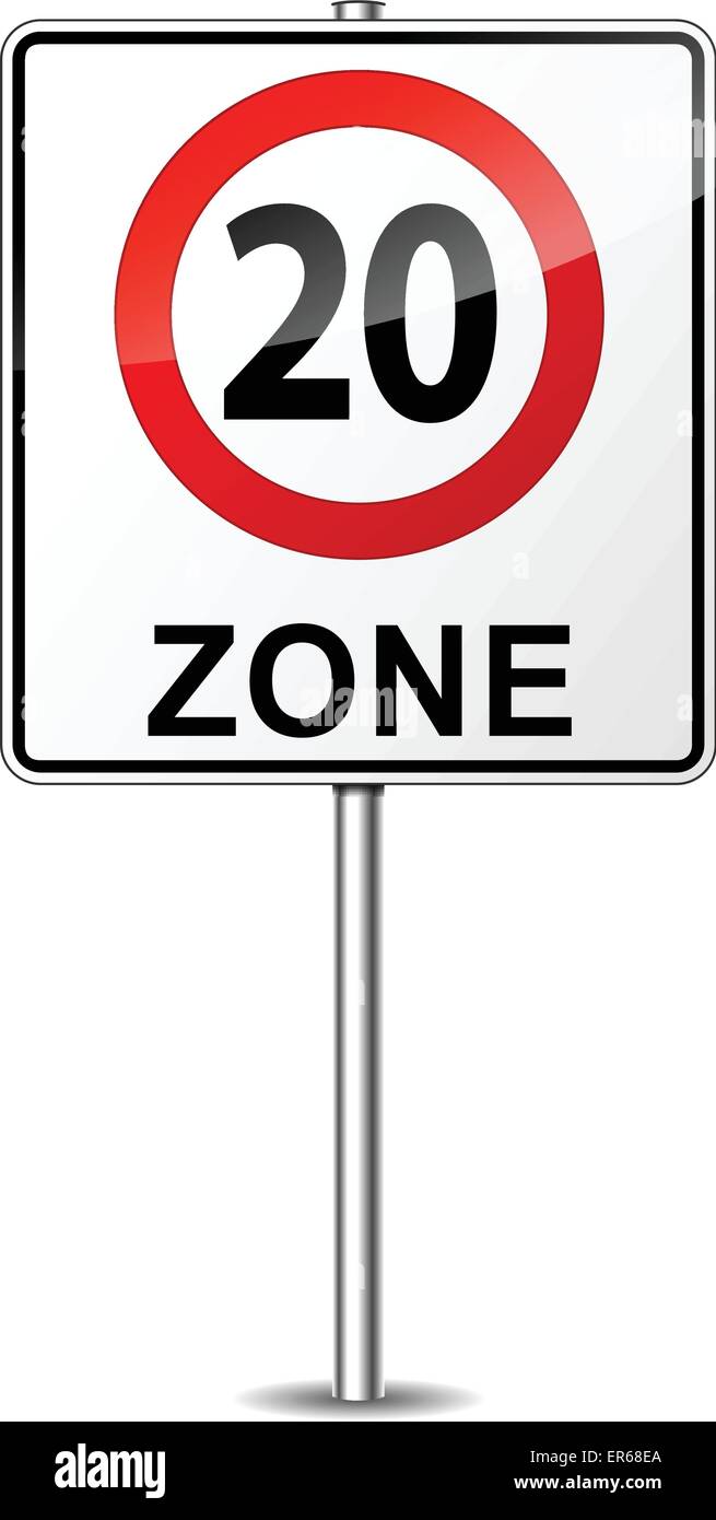 Vector illustration of speed limit zone sign concept Stock Vector Image & Art - Alamy