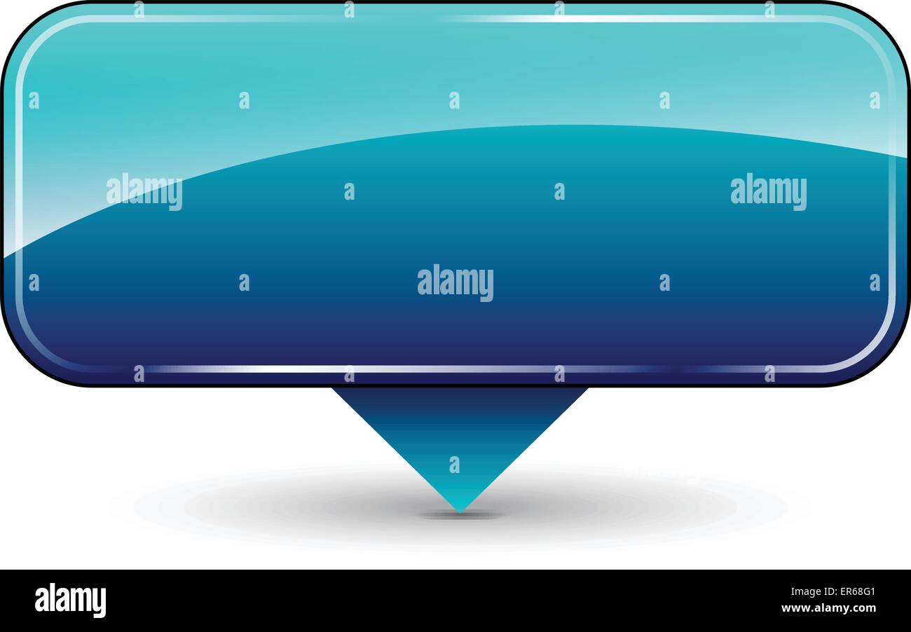 Vector illustration of blank blue icon on white background Stock Vector ...