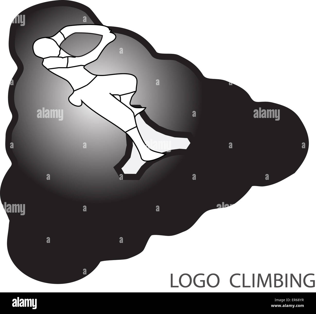 Rock climbing logo man climb hi-res stock photography and images - Alamy