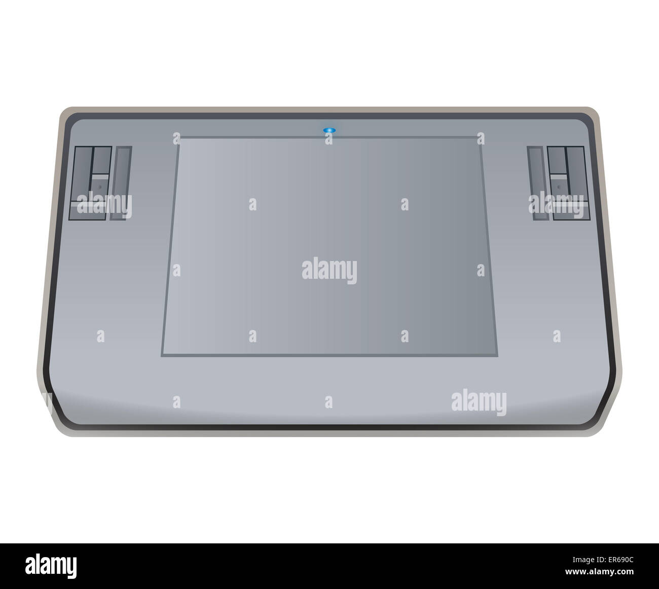 Gray tablets isolated on white. Vector illustration Stock Photo - Alamy