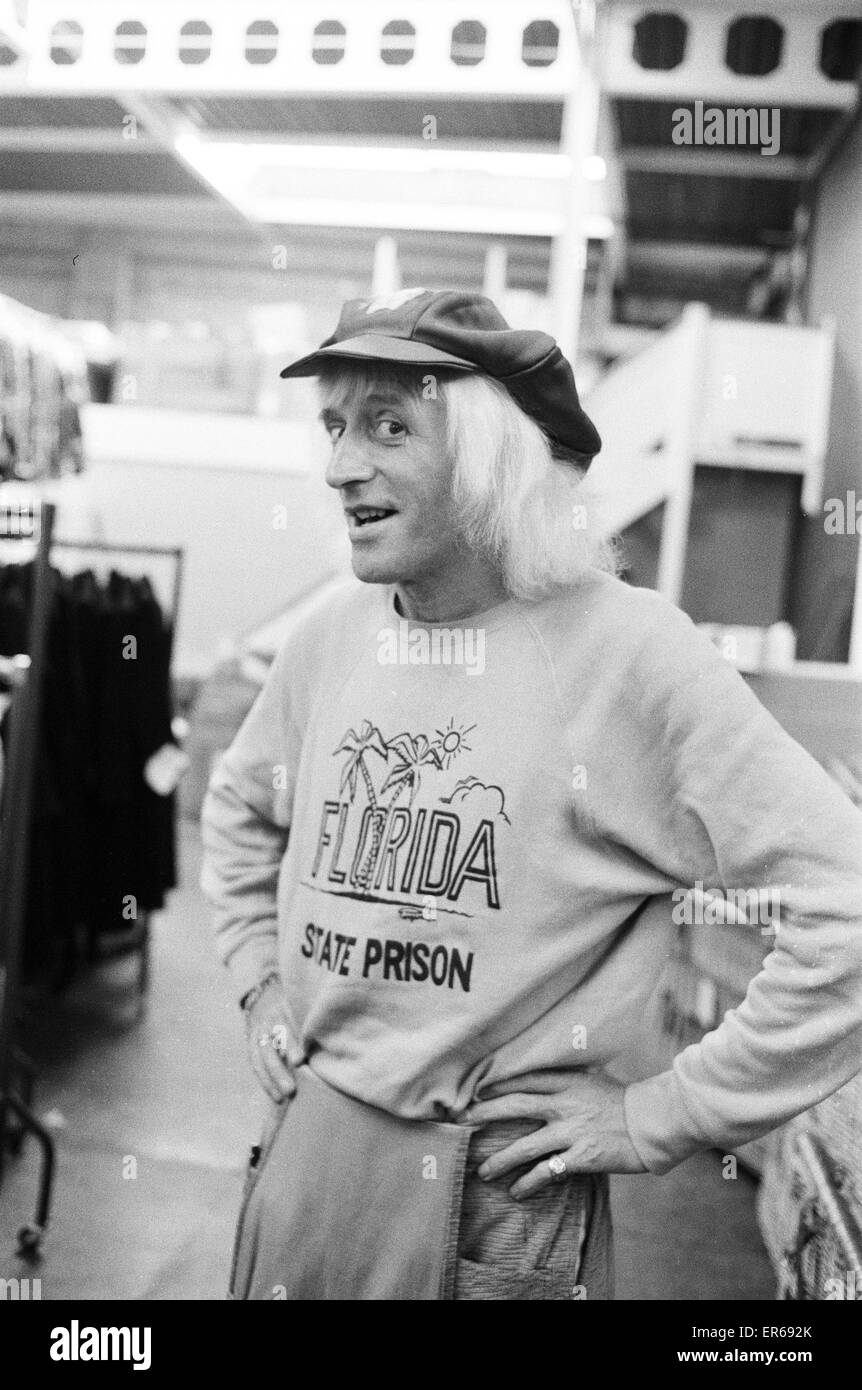 Disc jockey jimmy saville Black and White Stock Photos & Images - Alamy