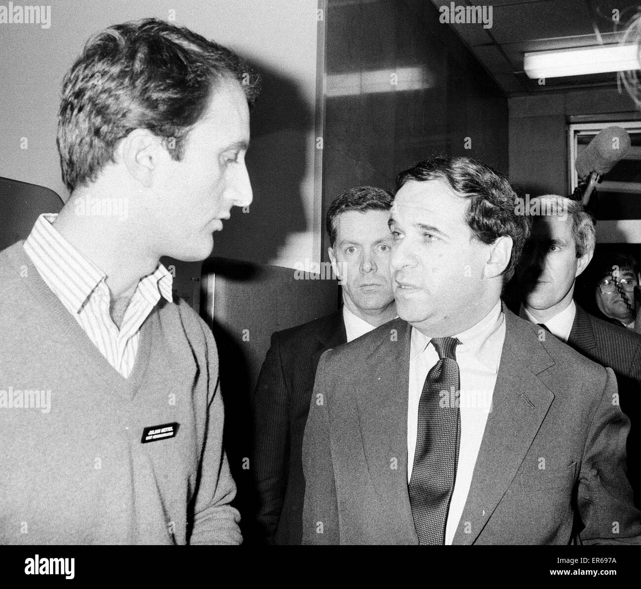 Conservative Home Secretary Leon Brittan pictured during his visit to ...
