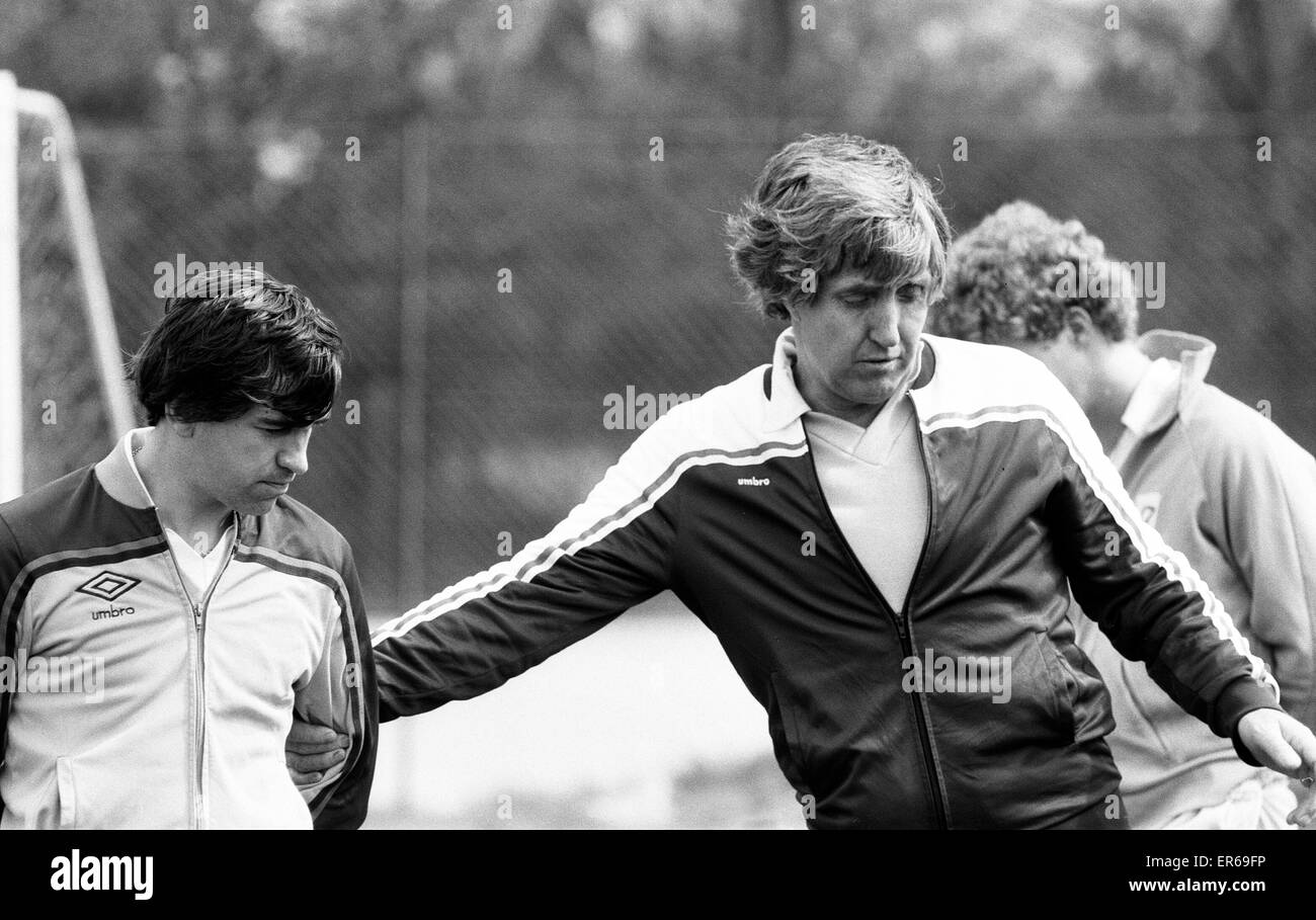 John Bond, Manchester City Football Manager, conducts training session ...