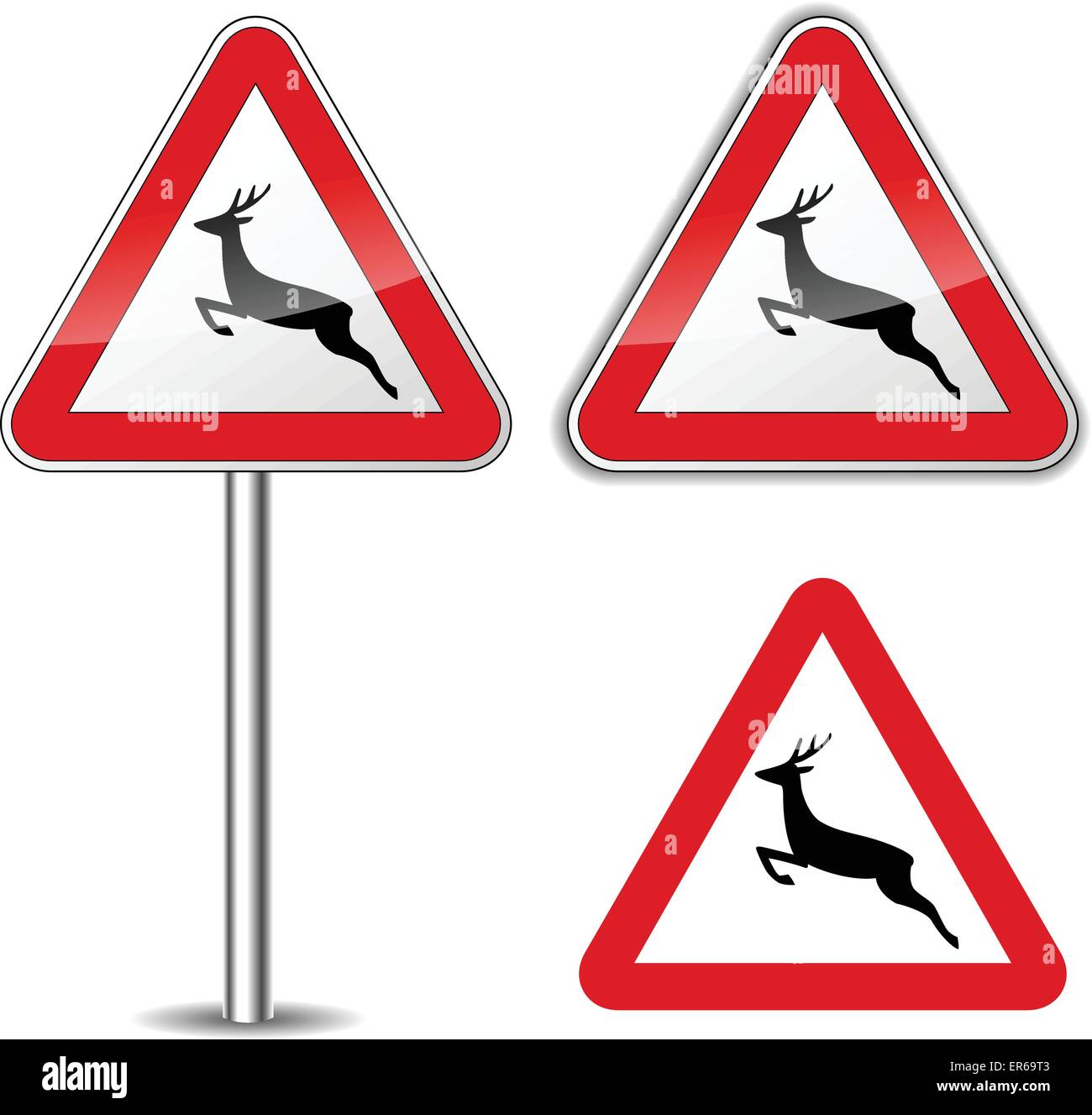 Deer crossing signs hi-res stock photography and images - Alamy