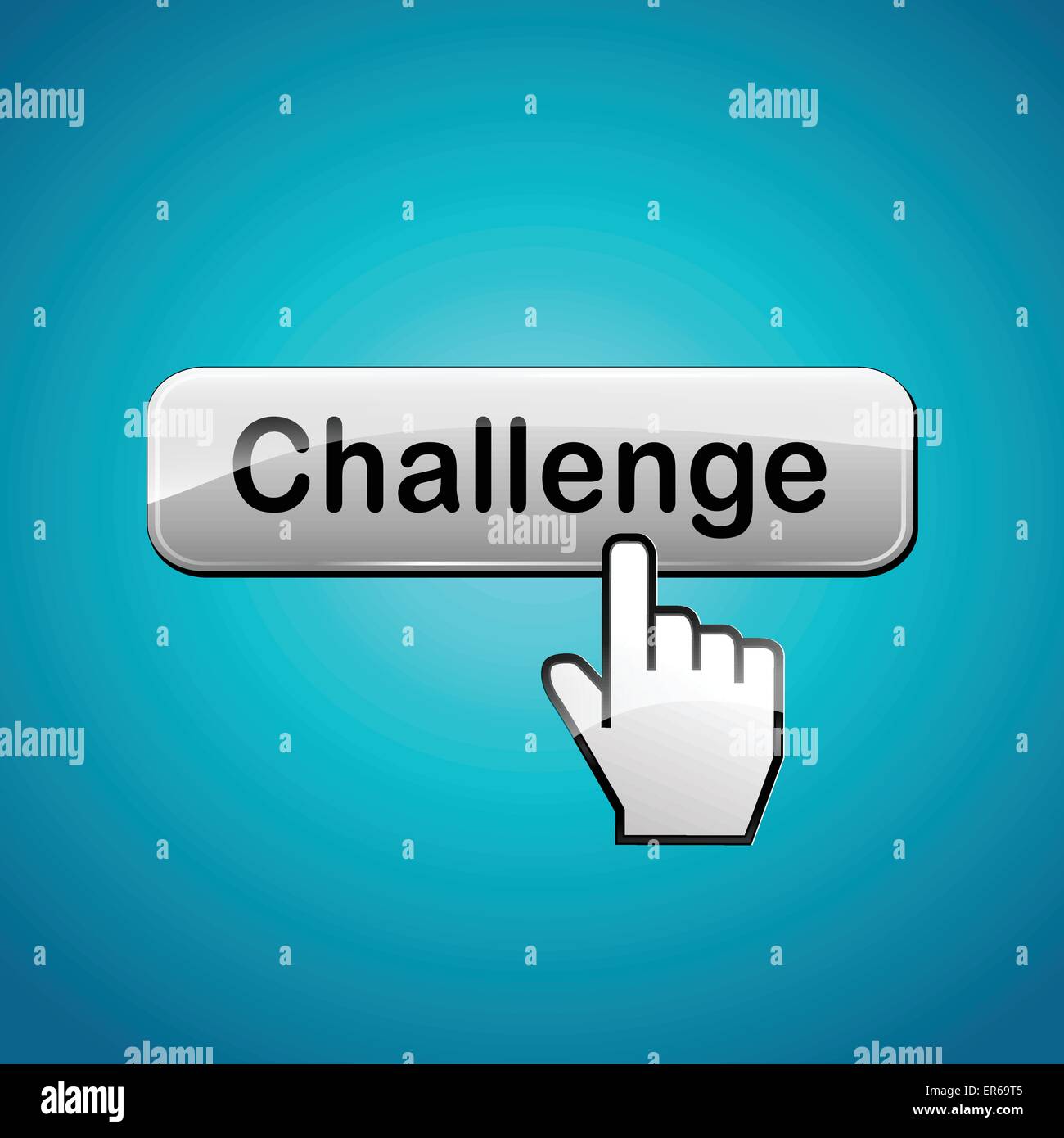 Vector illustration of challenge abstract concept web button Stock ...