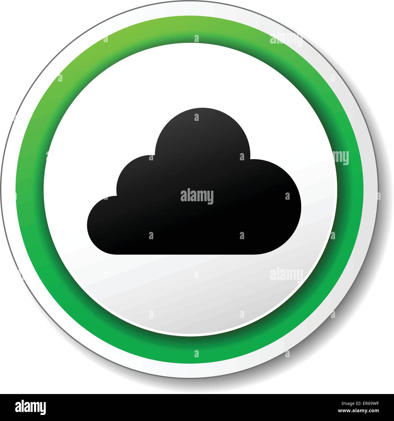 Cloud computing icon vector vectors hi-res stock photography and images ...