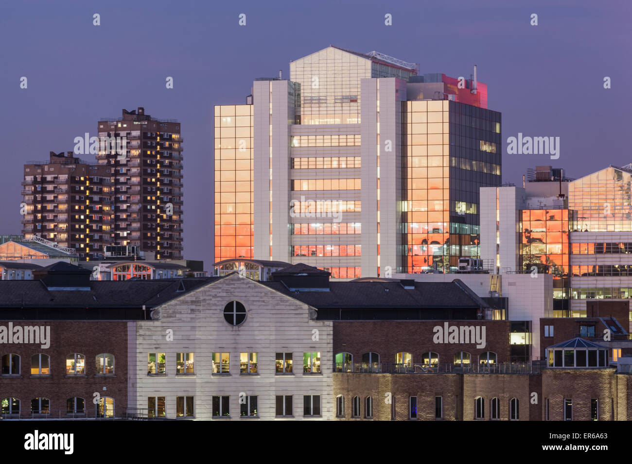 England, London, Tower Hamlets, Devon House and Thomas More Square ...