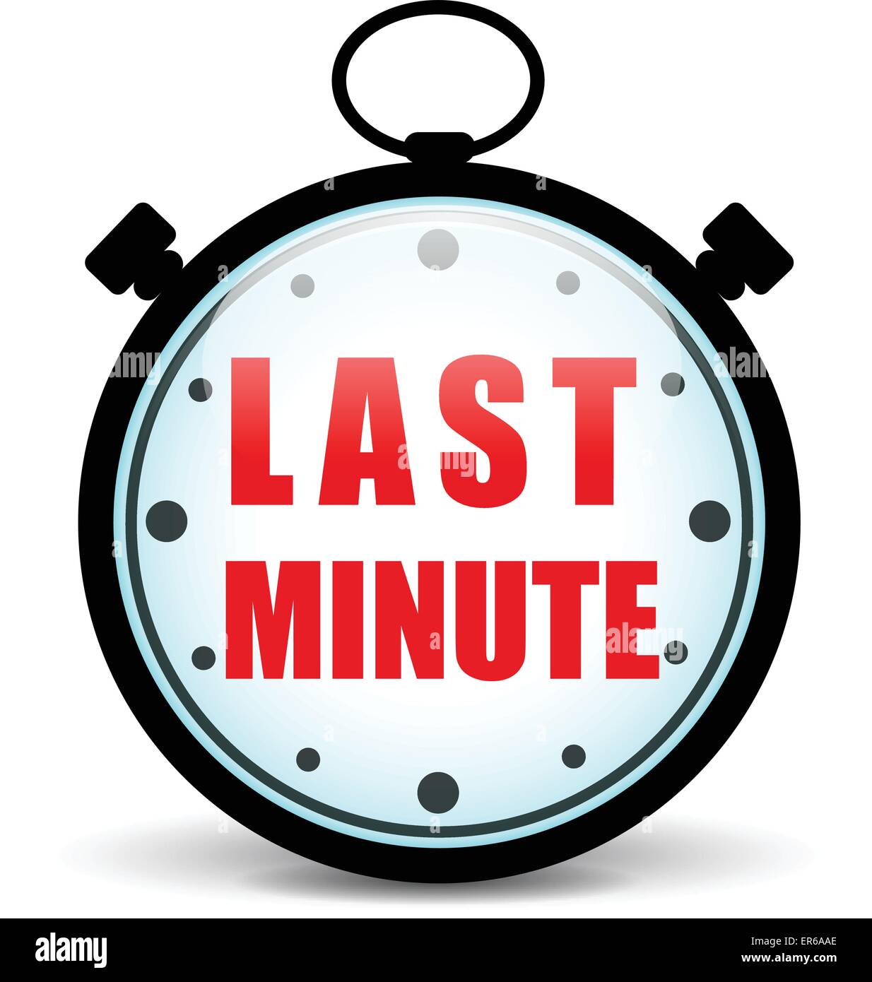 Vector illustration of last minute stopwatch on white background Stock ...