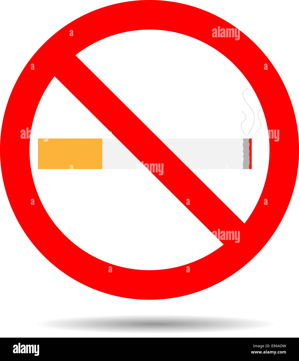 No smoking. Cigarette warning and forbidden symbol, vector illustration ...