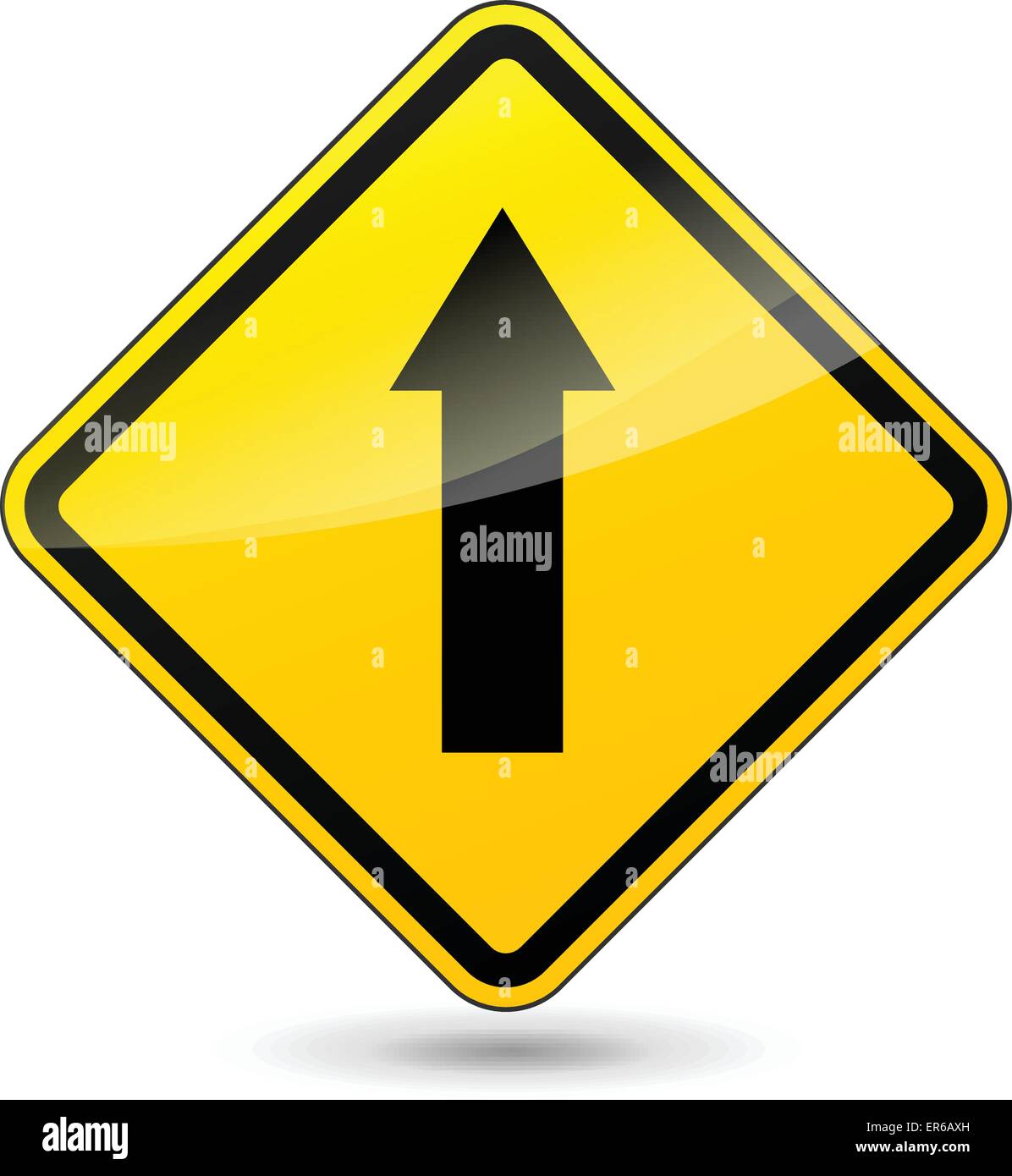 Vector illustration of arrow yellow sign on white background Stock ...