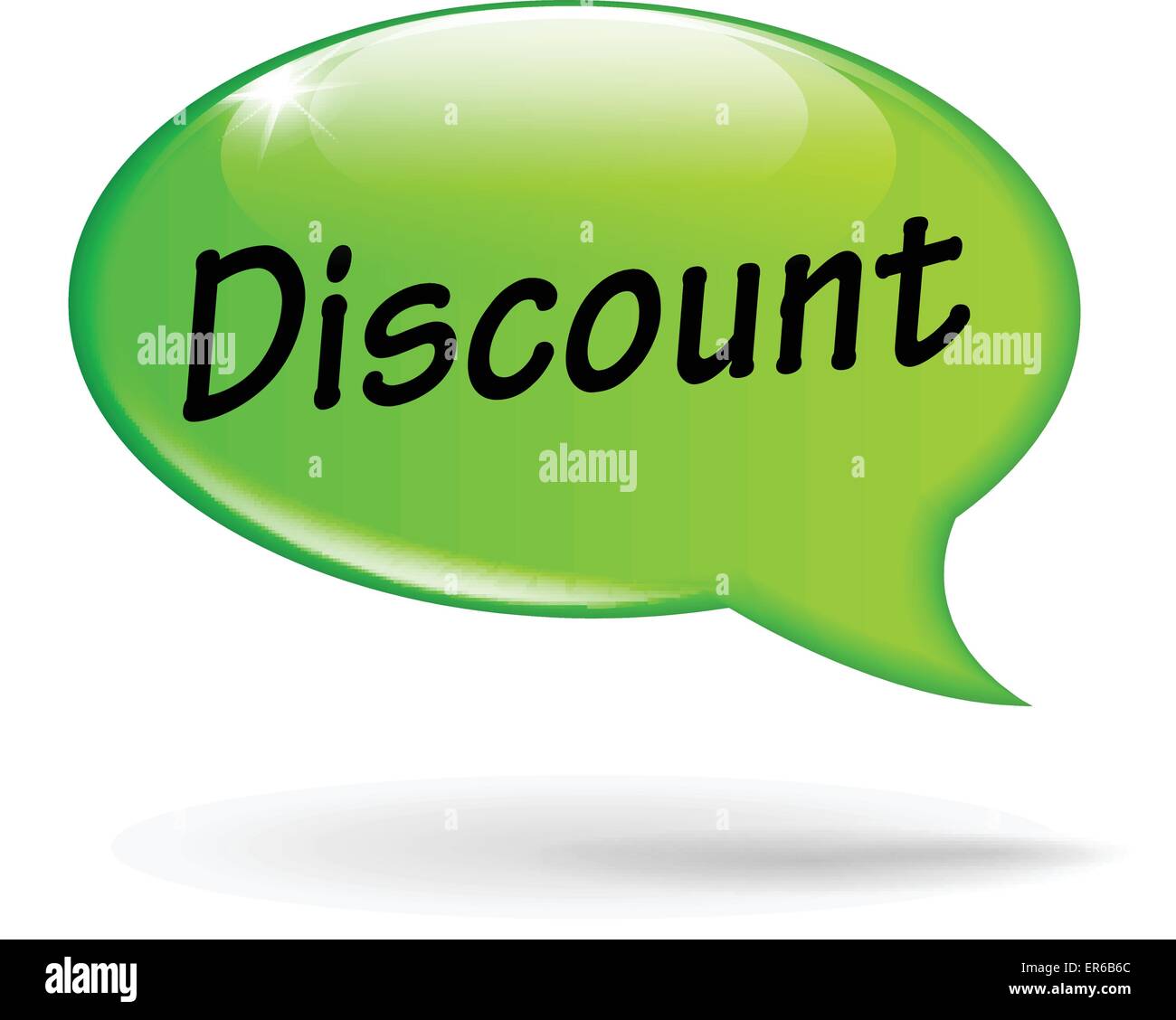 Vector illustration of green discount speech bubble concept Stock ...
