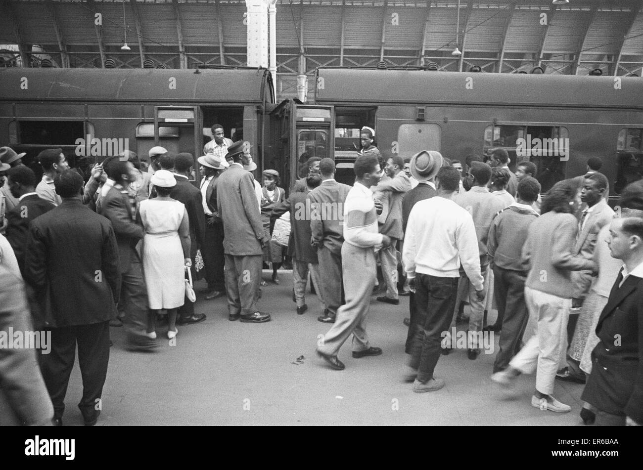 700 West Indian immigrants arrive at Paddington Station, London, after ...