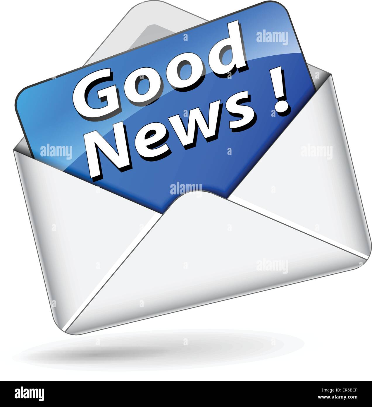 Vector illustration of good news abstract envelope message Stock Vector ...