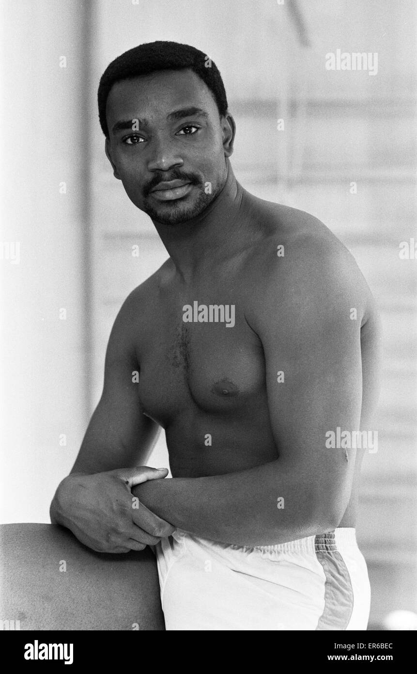 Laurie Cunningham bare chested in the gym Madrid Spain. 24th October ...