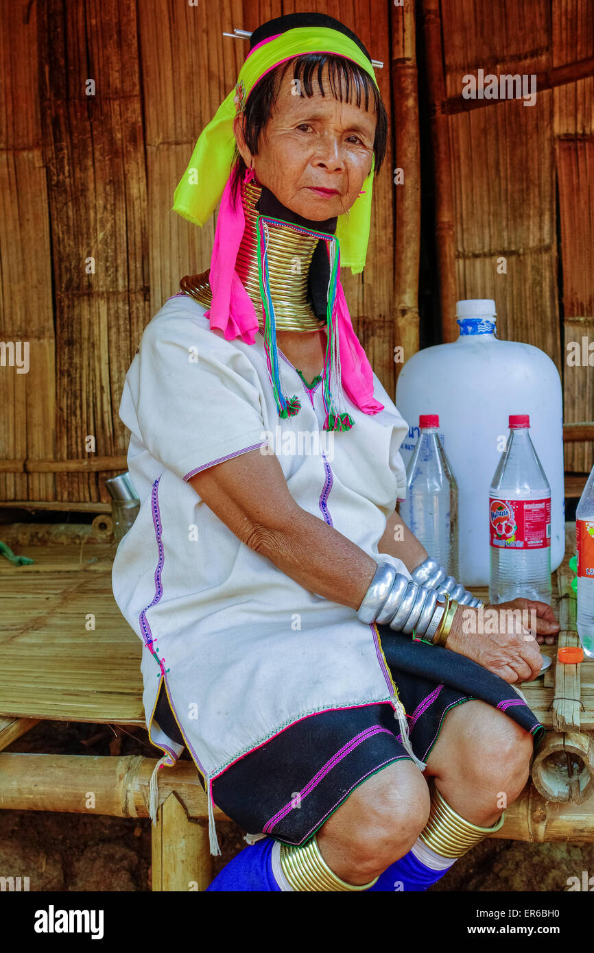Long Neck Woman, Long Neck Karen, from the tribe of the Karen, Chiang ...