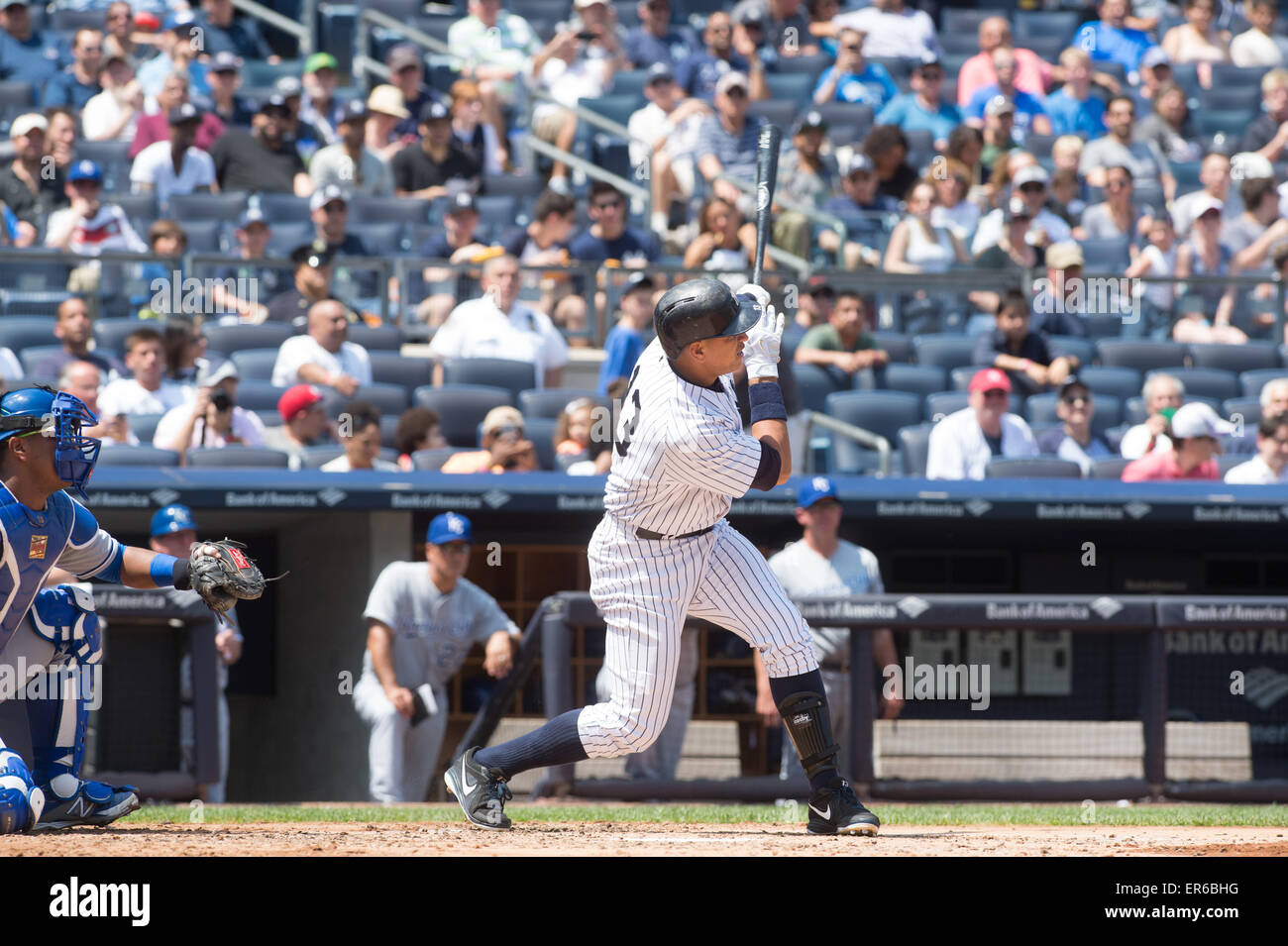 Bronx, New York, USA. 27th May, 2015. ALEX RODRIGUEZ hits a 3 run ...
