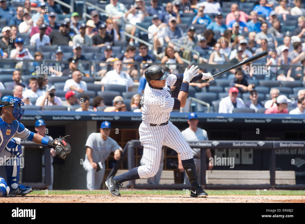 Bronx, New York, USA. 27th May, 2015. ALEX RODRIGUEZ hits a 3 run ...