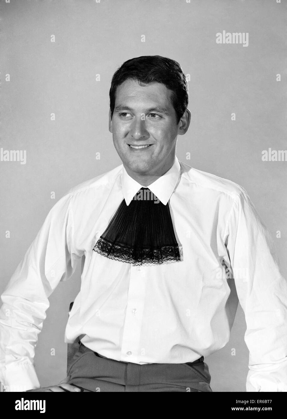 Clothing: Fashion: Menswear: Man wearing shirt and tie. Model: Mike ...