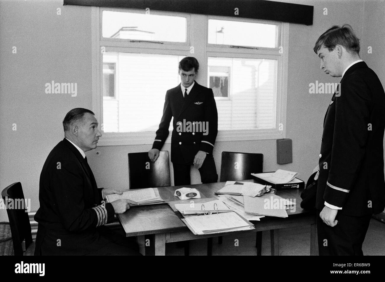 Trainee pilots Stephen Radcliffe and John Penwill in office with senior ...