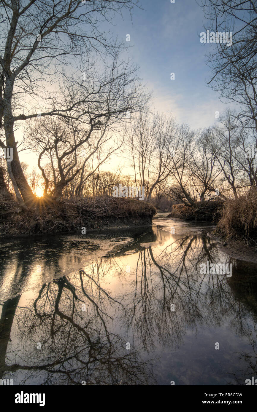 Spring river sunset hi-res stock photography and images - Alamy
