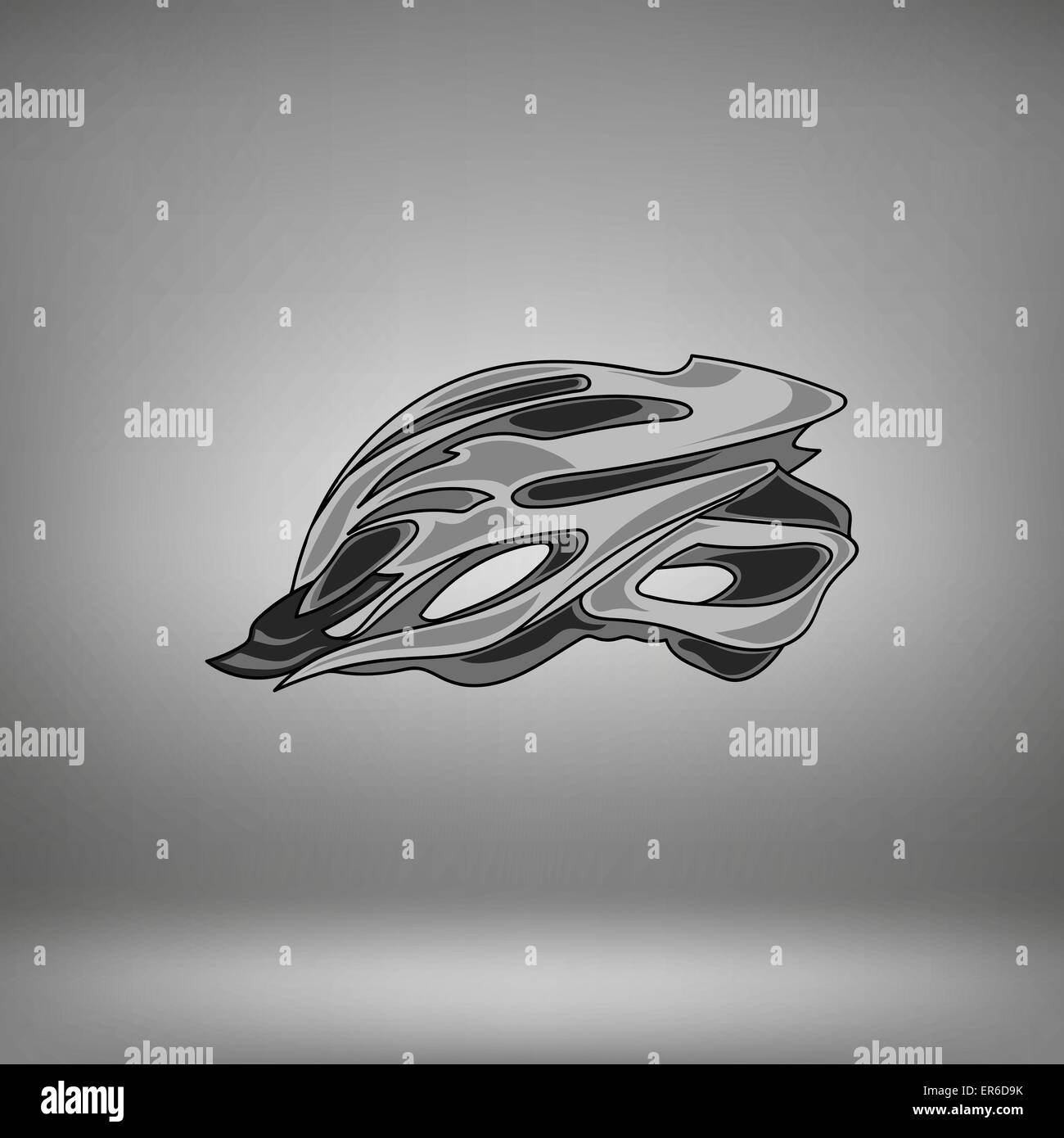 Grey bike helmet Stock Vector Images - Alamy