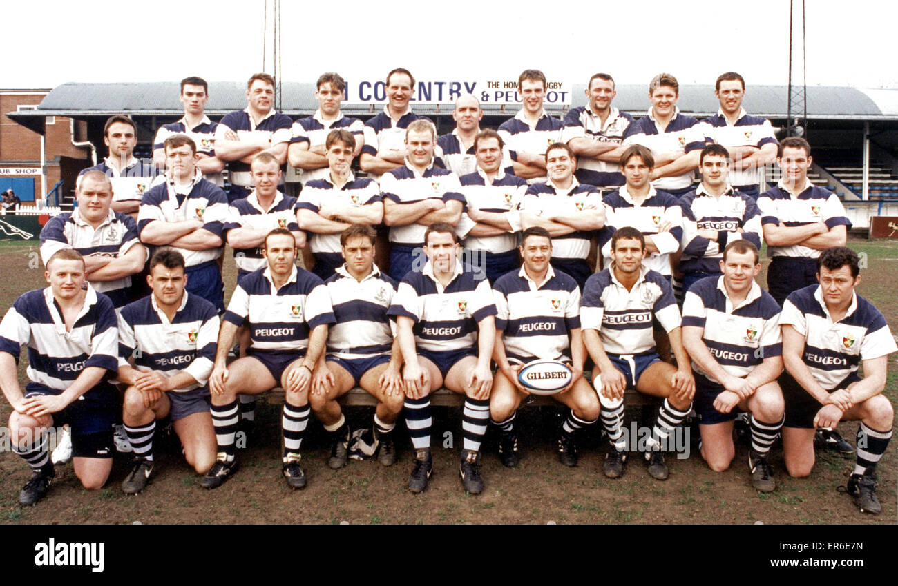 Coventry Rugby team group photo. 16th August 1996 Stock Photo - Alamy