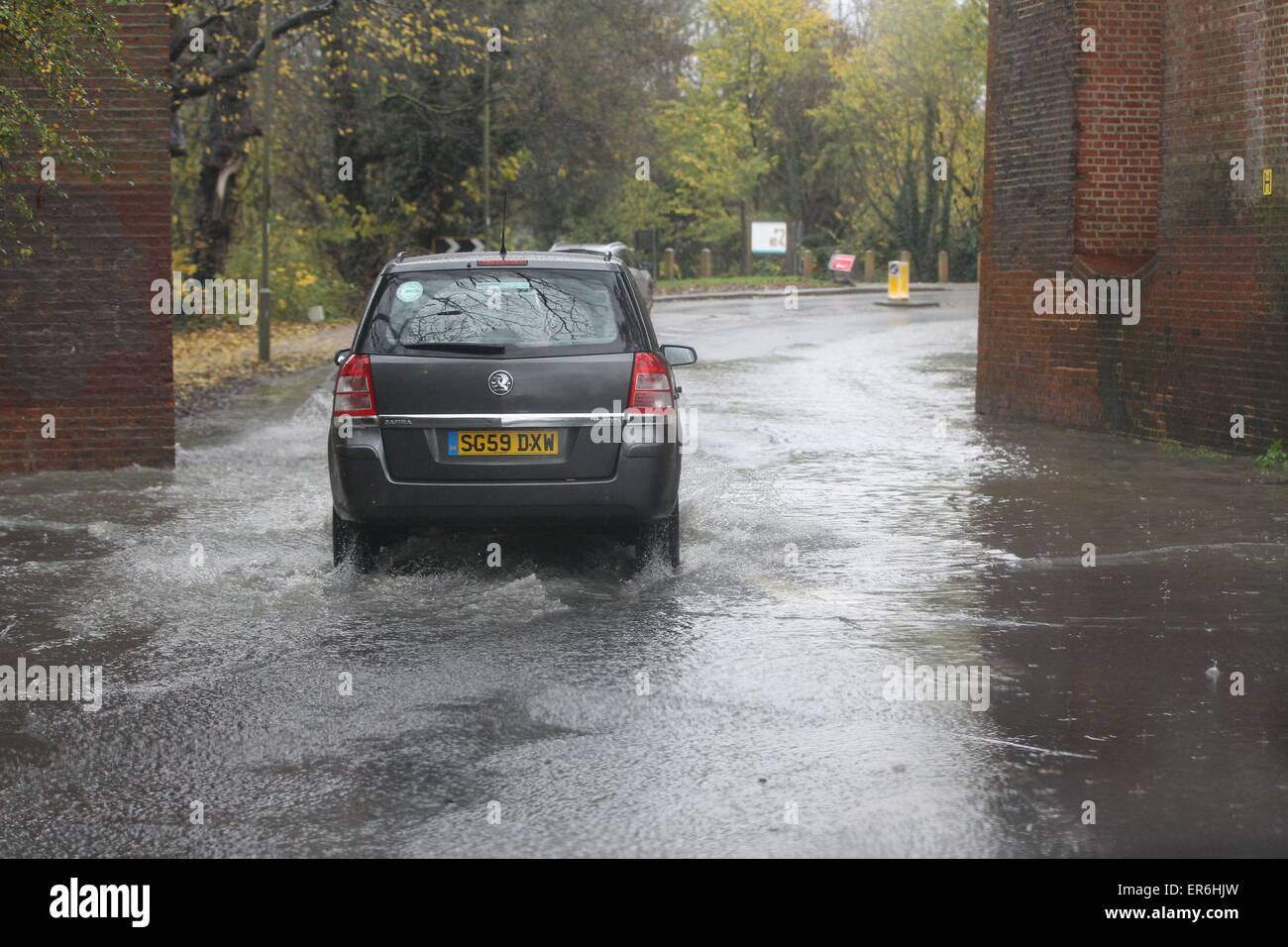 Wet weather photos from North West London Featuring: Flooded roads in ...