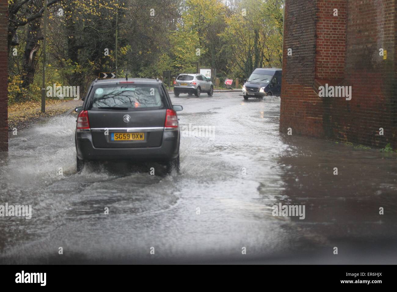Wet weather photos from North West London Featuring: Flooded roads in ...