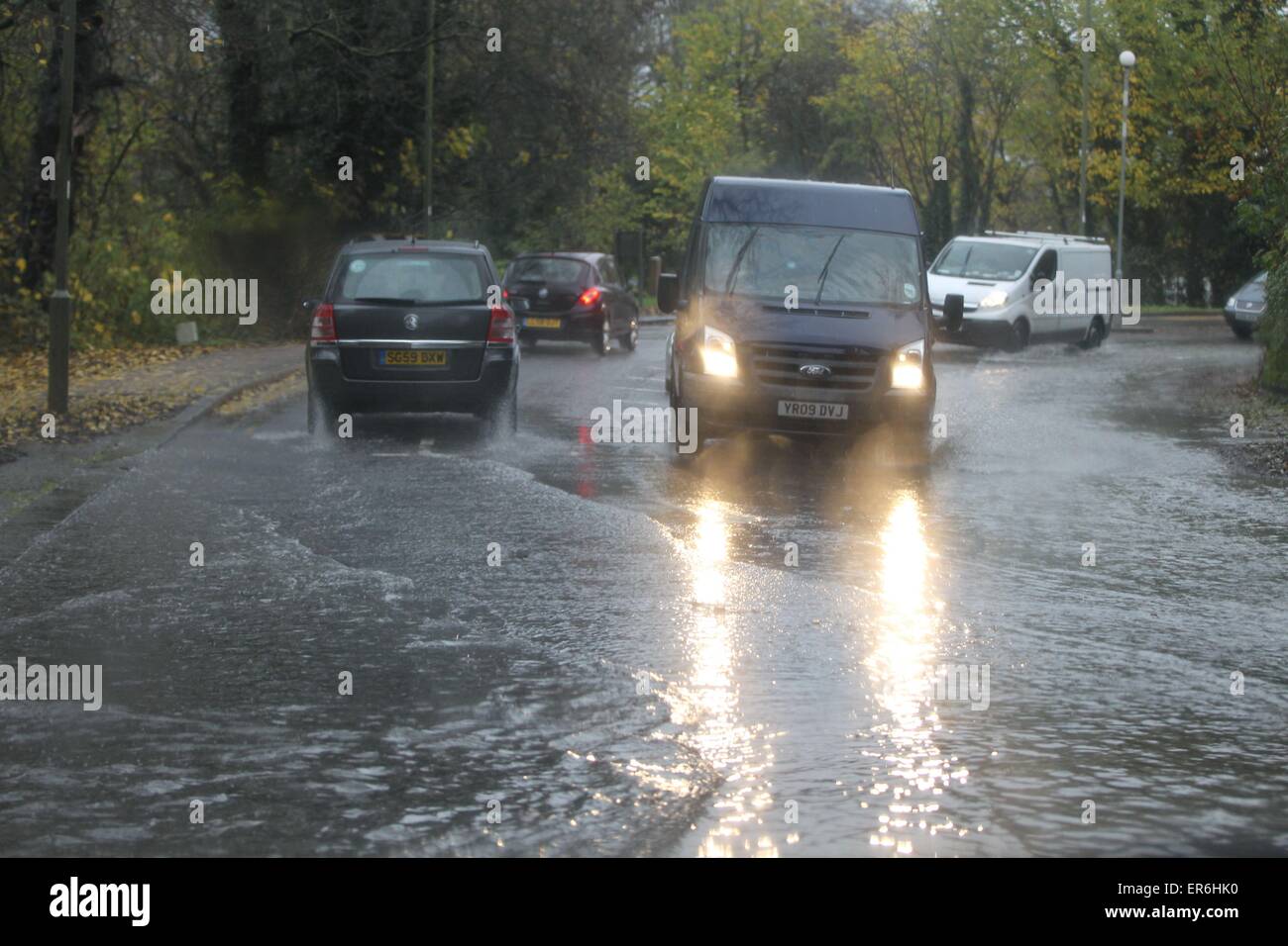 Wet weather photos from North West London Featuring: Flooded roads in ...