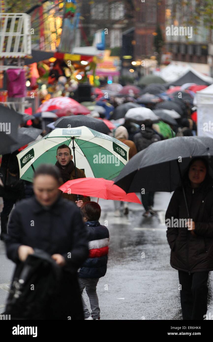 Wet weather photos from North West London Featuring: A very wet and ...