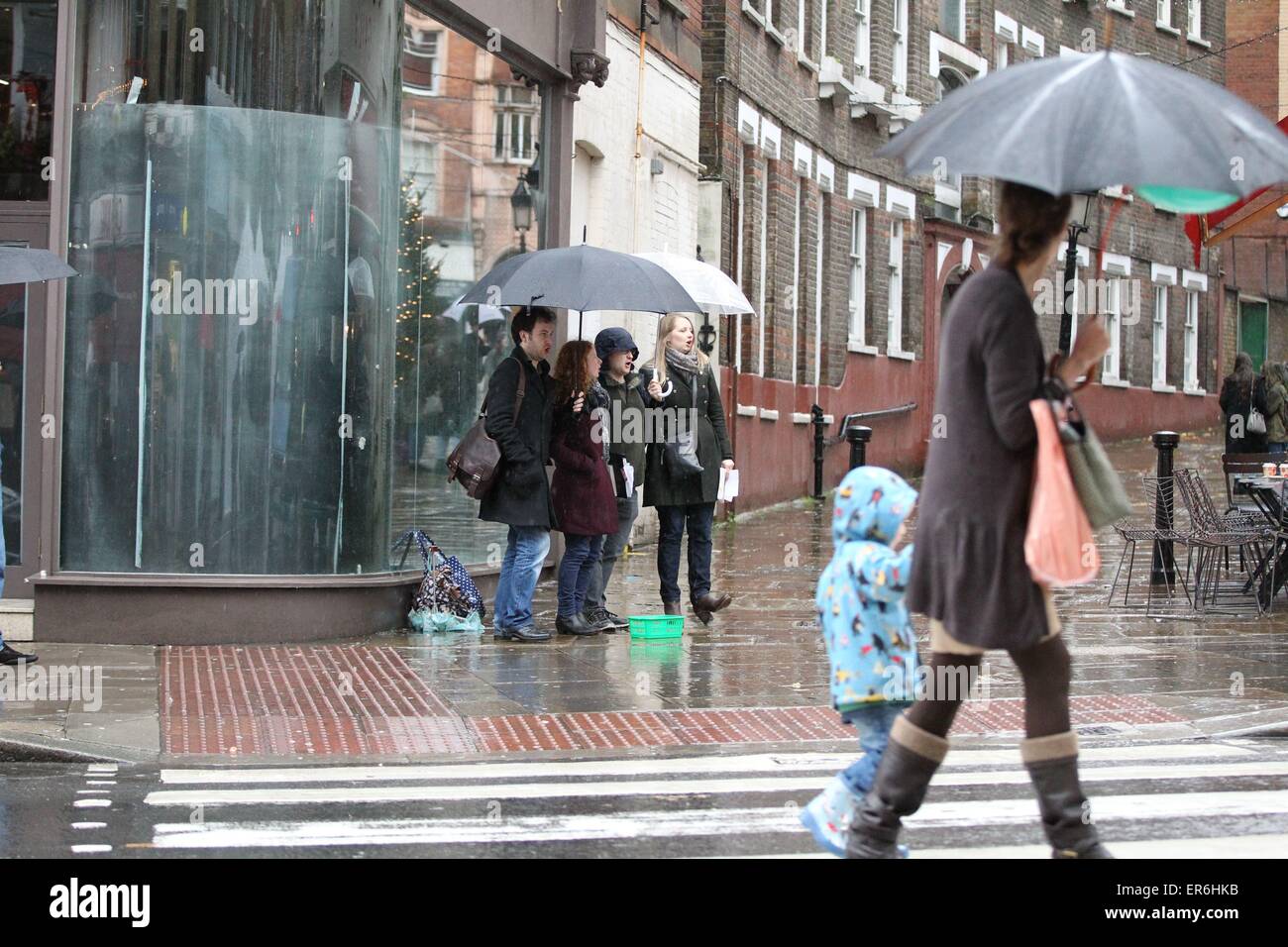 Wet weather photos from North West London Featuring: A very wet and ...