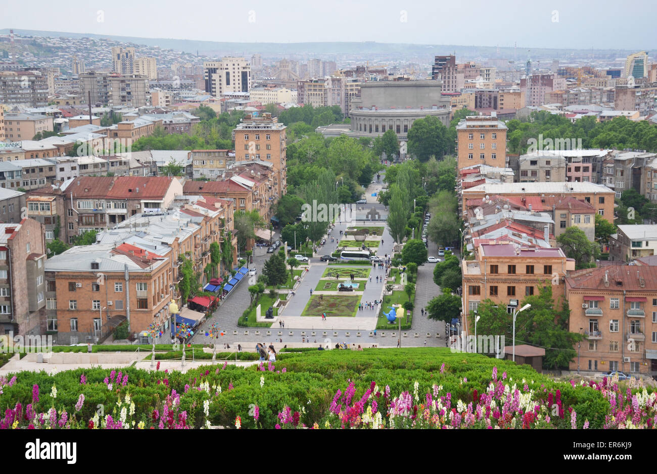 View of Yerevan center from the top of Cascade Building, Yerevan ...