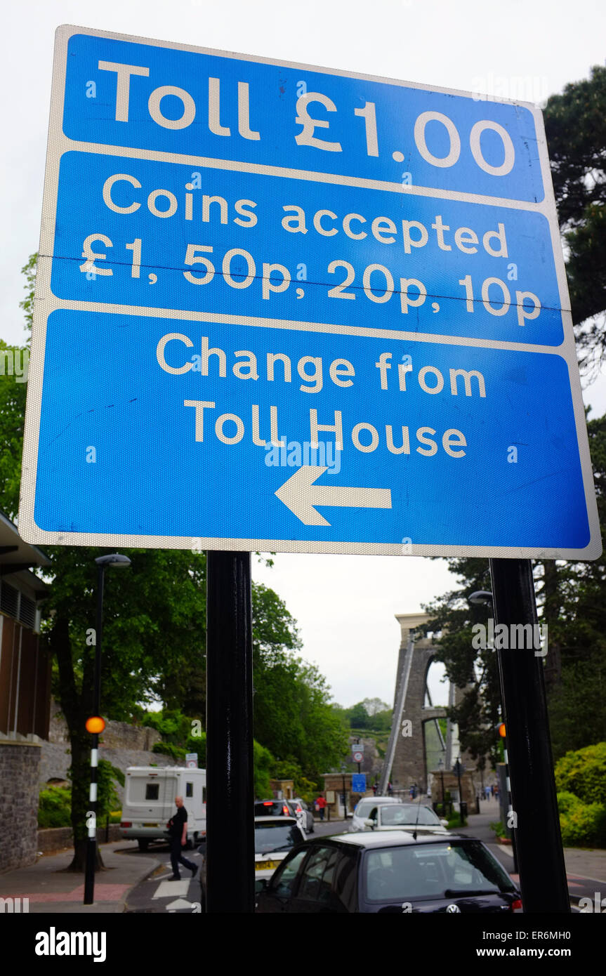 Clifton suspension bridge toll sign hi-res stock photography and images ...