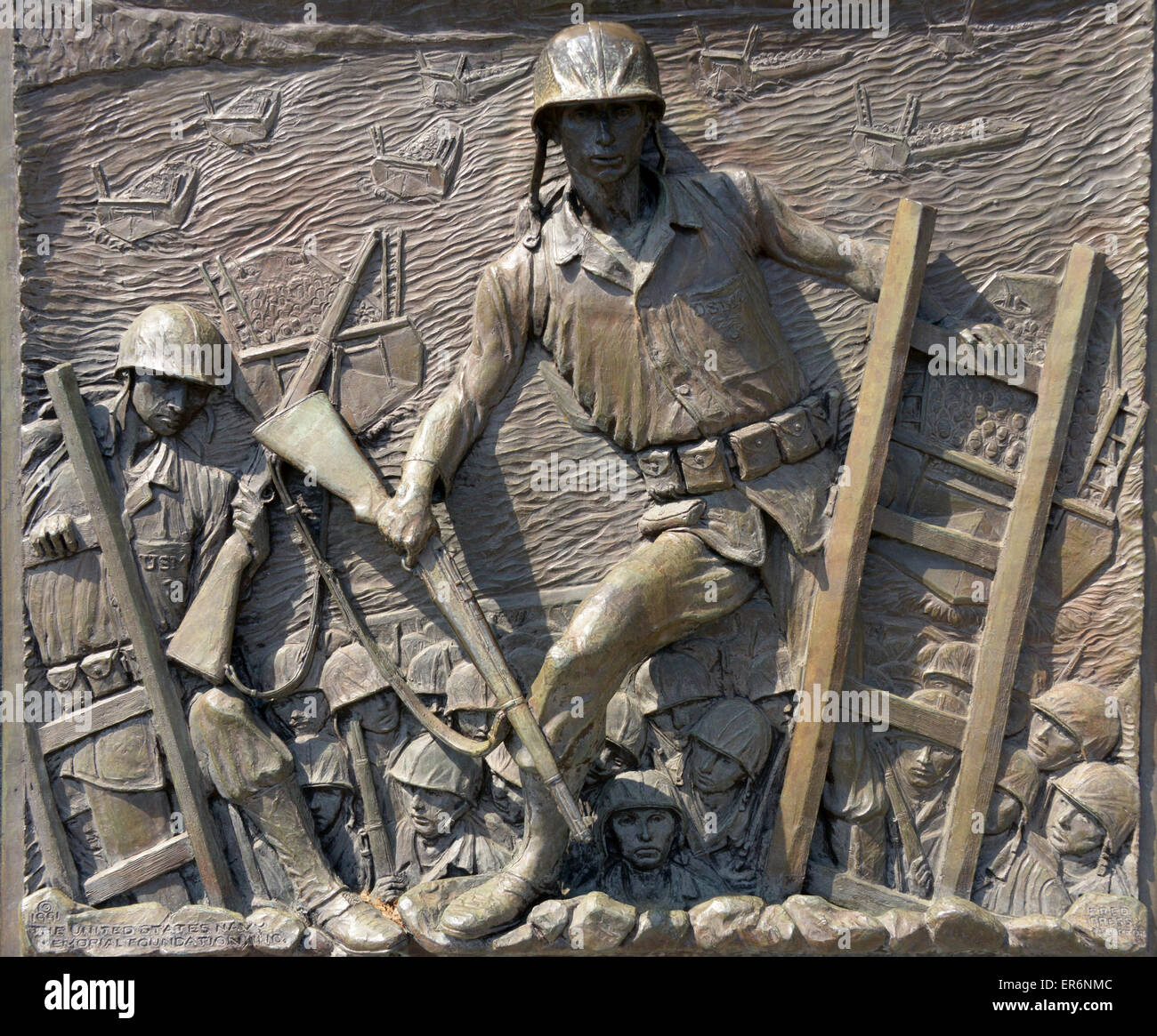 United States Navy Memorial Bronze Plaques, Washington, DC Stock Photo ...