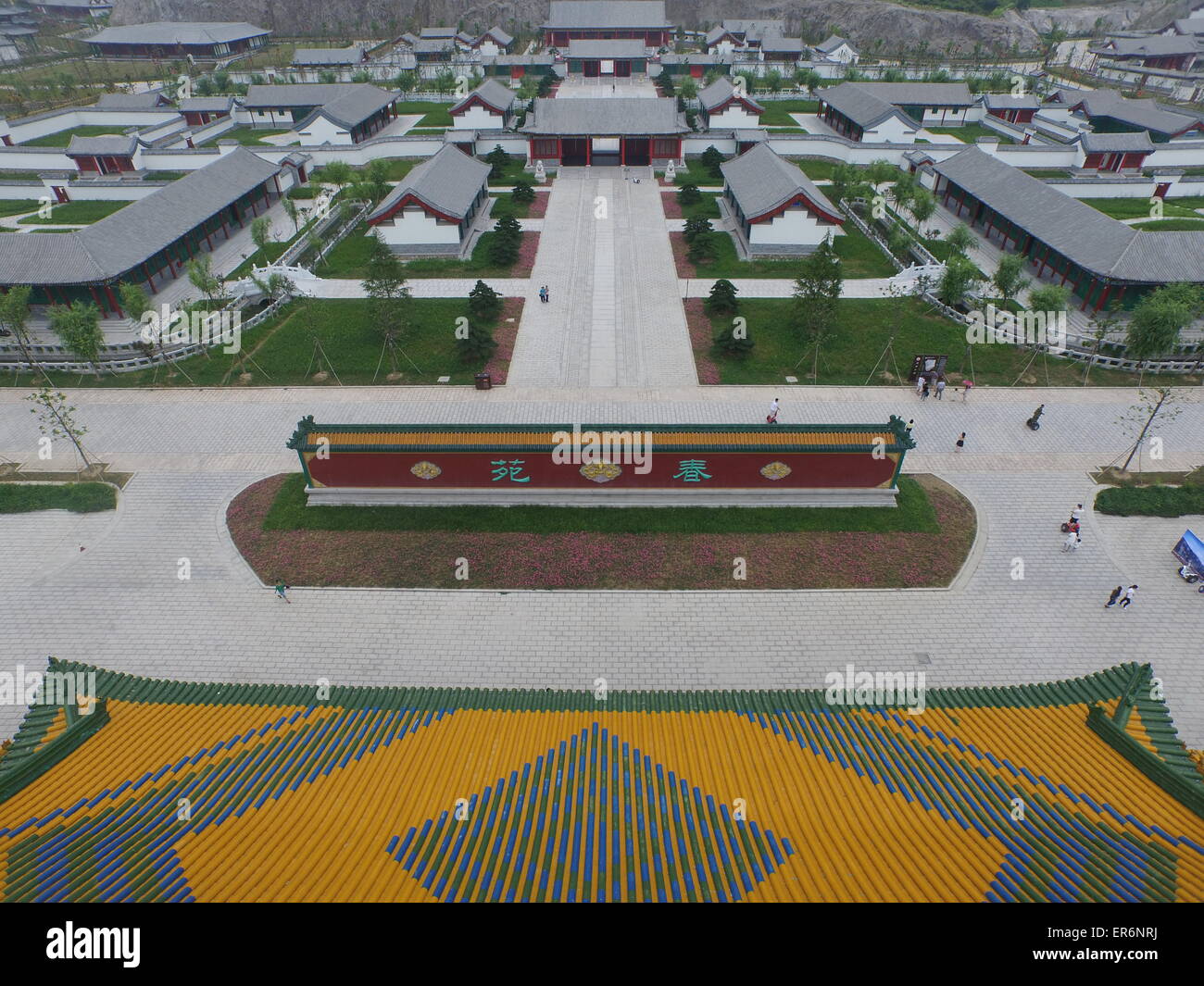 Dongyang, China. 28th May, 2015. An aerial view of the newly-built "Old ...
