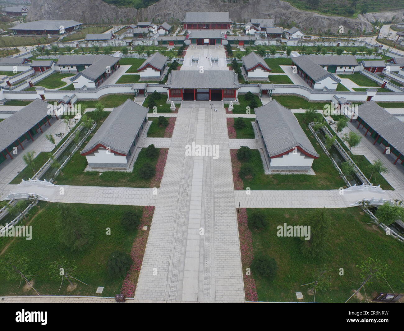 Dongyang, China. 28th May, 2015. An aerial view of the newly-built "Old ...