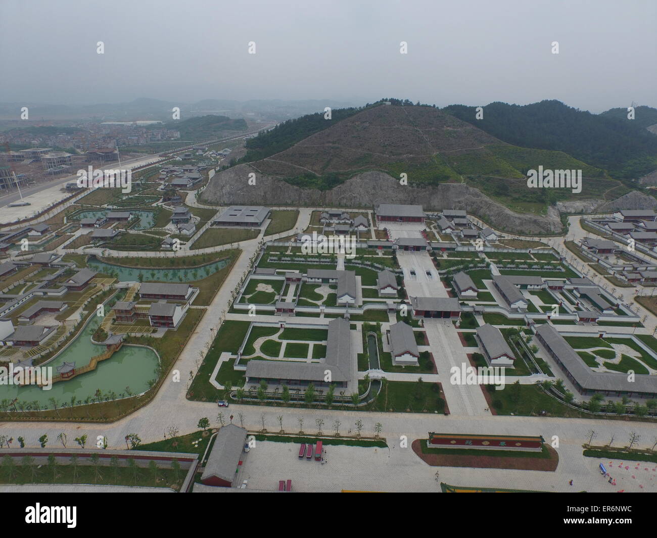 Dongyang, China. 28th May, 2015. An aerial view of the newly-built "Old ...