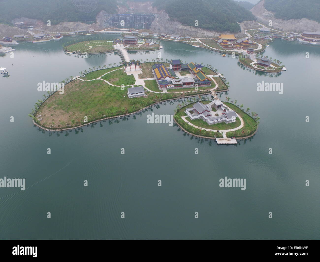 Dongyang, China. 28th May, 2015. An aerial view of the newly-built "Old ...