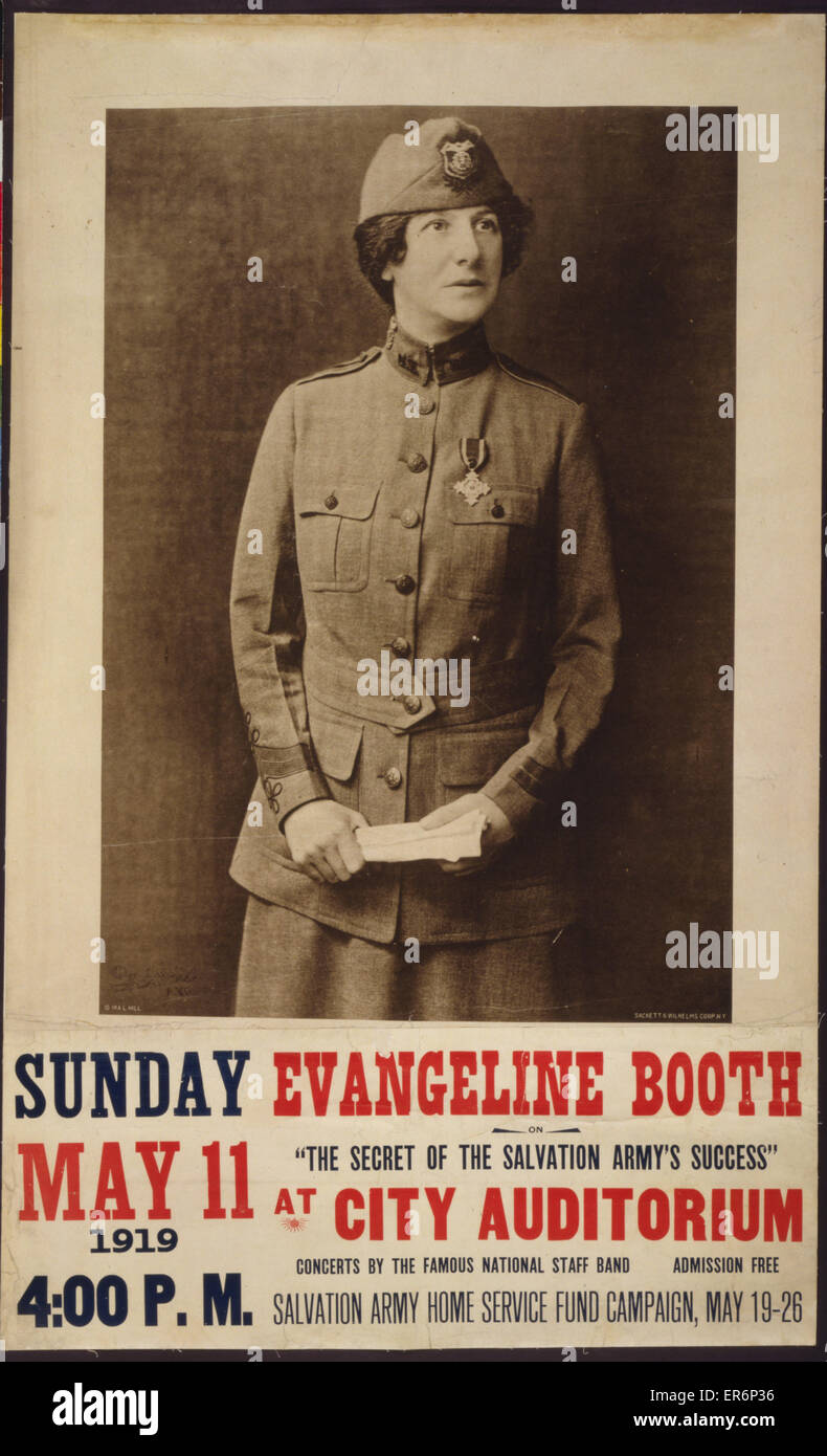 Evangeline Booth. Salvation Army Stock Photo - Alamy