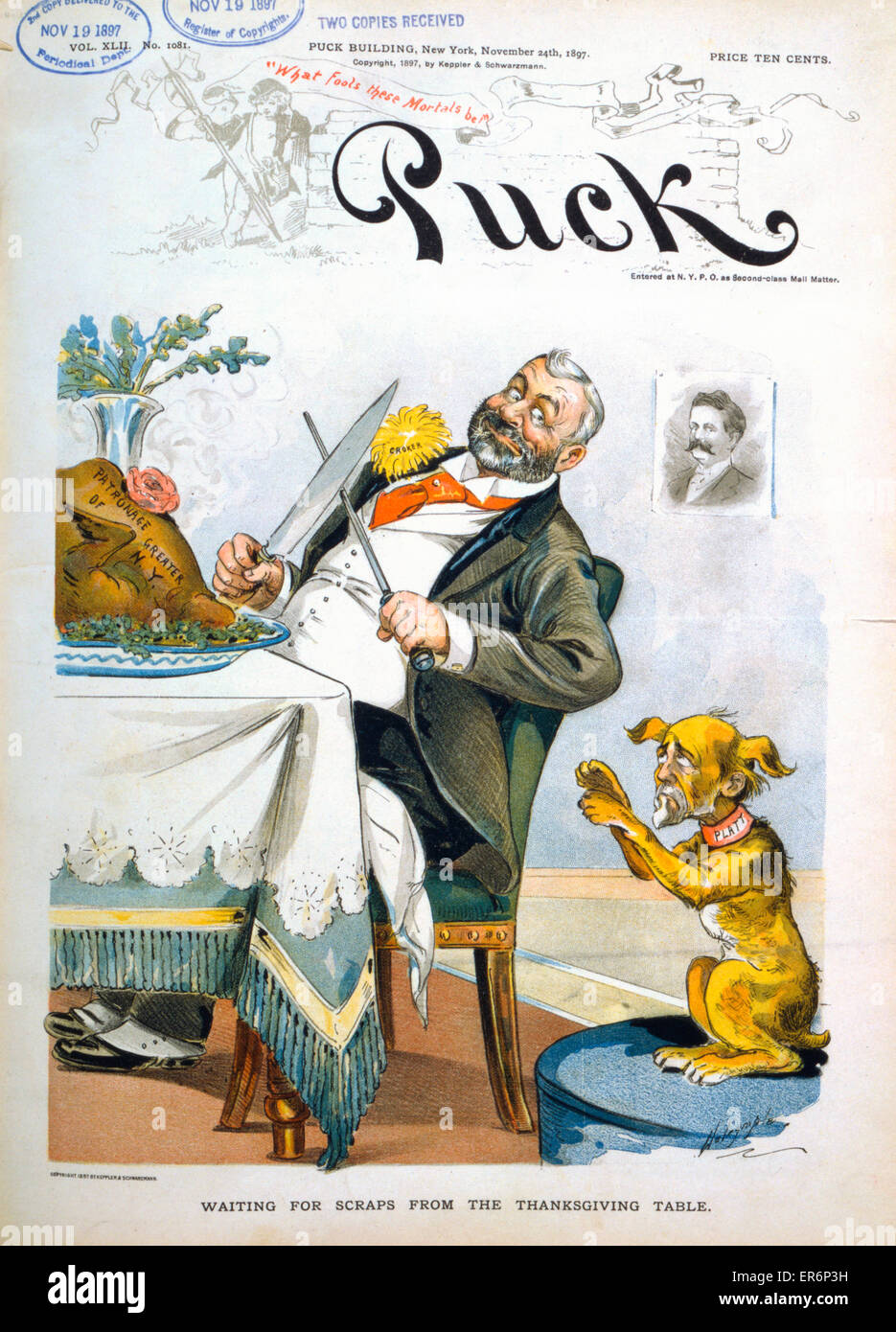 Richard Boss Croker carving turkey at Thanksgiving Stock Photo - Alamy