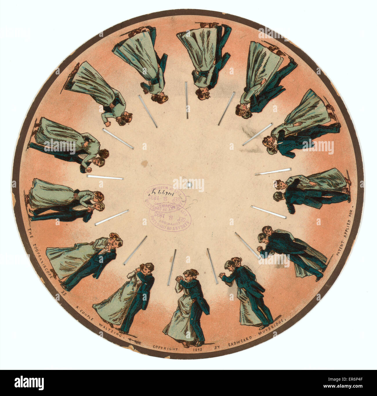 The zoopraxiscope - a couple waltzing Stock Photo - Alamy