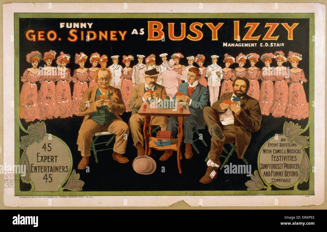 Funny Geo. Sidney as Busy Izzy Stock Photo - Alamy