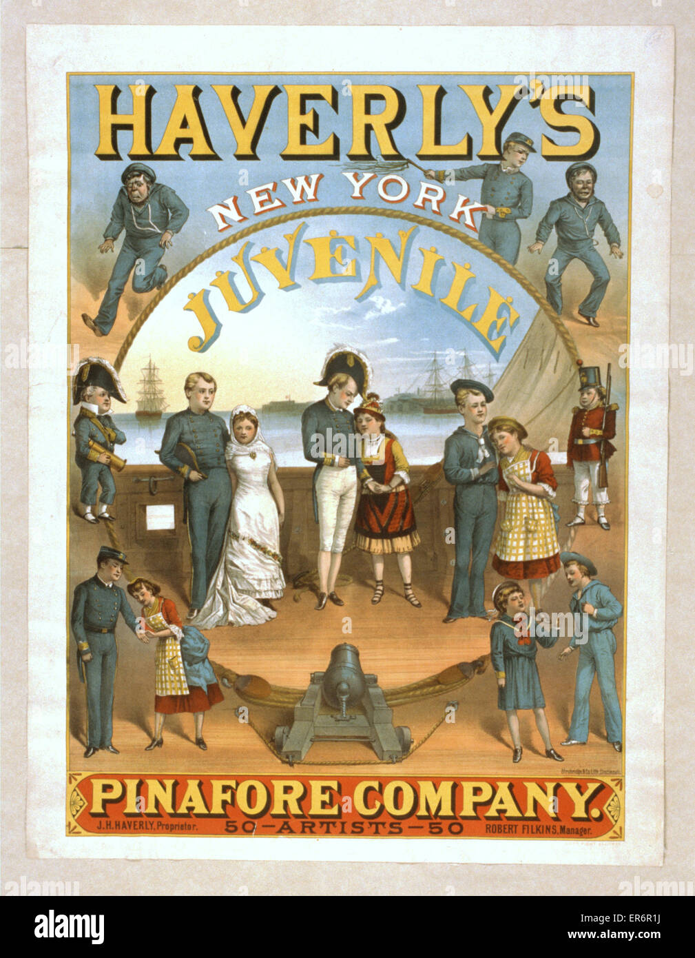 Haverly's New York Juvenile Pinafore Company 50 artists - 50. Poster ...