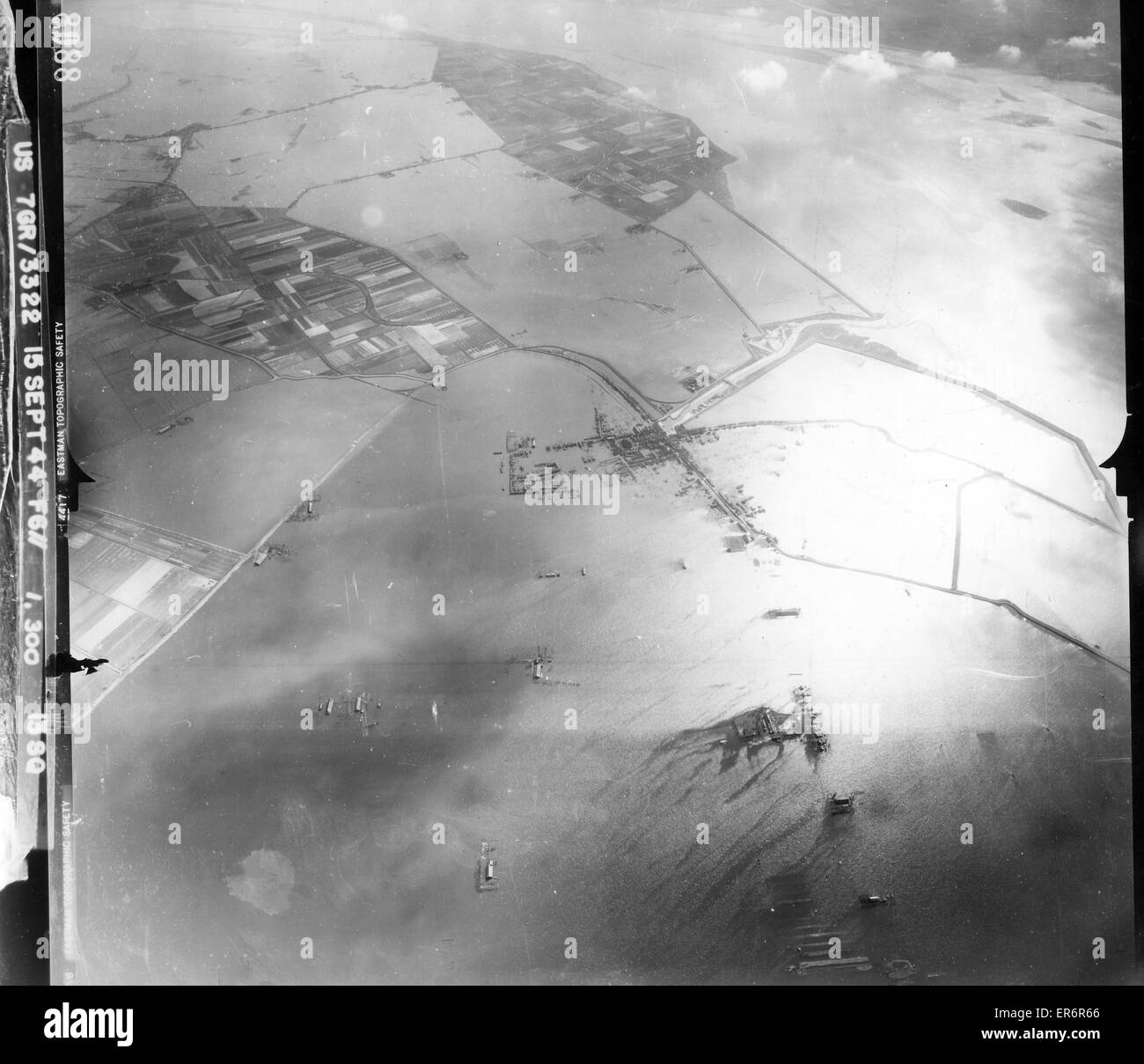 FLOODED DUTCH LANDSCAPE photographed on 15 September 1944 two days ...
