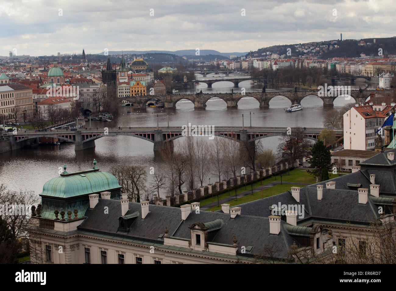 Prague: Letna Park: Prague Bridges Stock Photo - Alamy