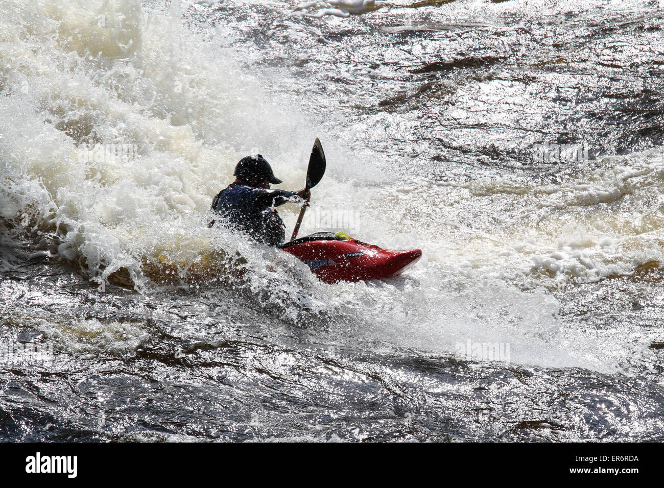 White Water Kayaker Stock Photo - Alamy
